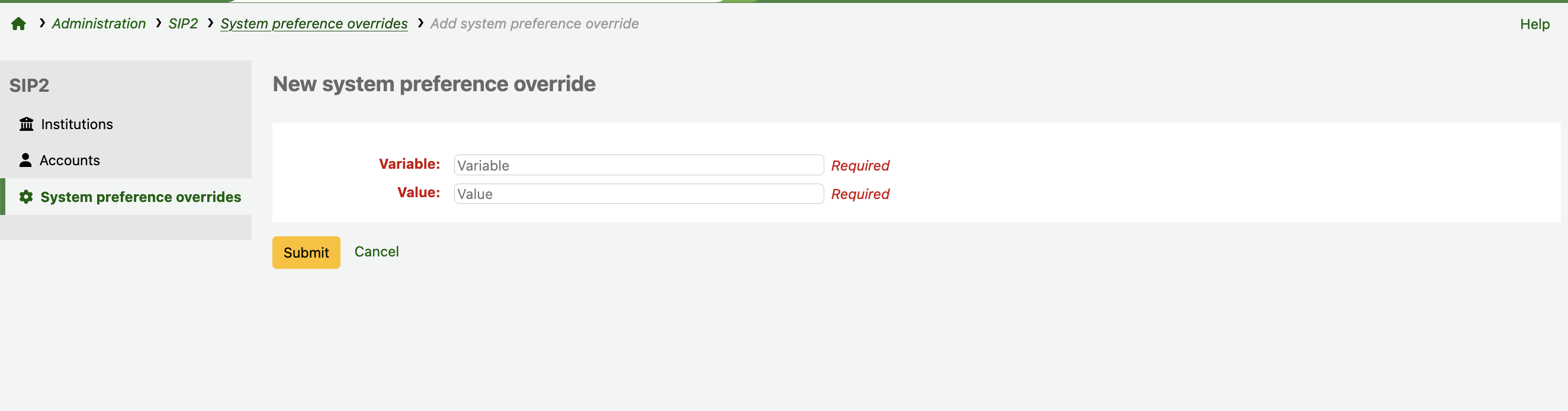 SIP Administration in Koha Staff Interface
